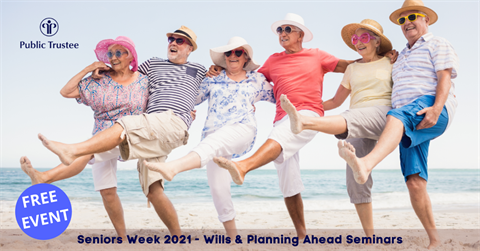 Free Seniors Week Events - Wills and Planning Ahead Talks